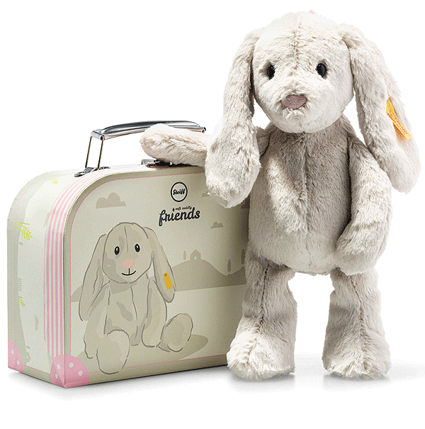 Steiff Hoppie Rabbit with Suitcase 080968 | Ashby Bears
